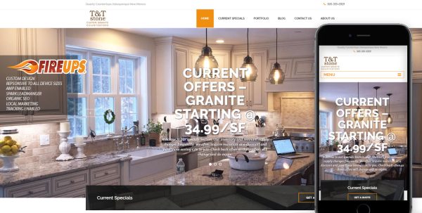 2018 granite countertops websites - FireUps Countertop Marketing