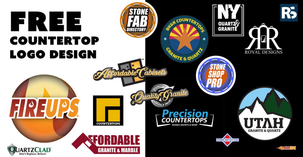 Cabinet & Countertop company Logo Designs - FireUps Countertop Marketing