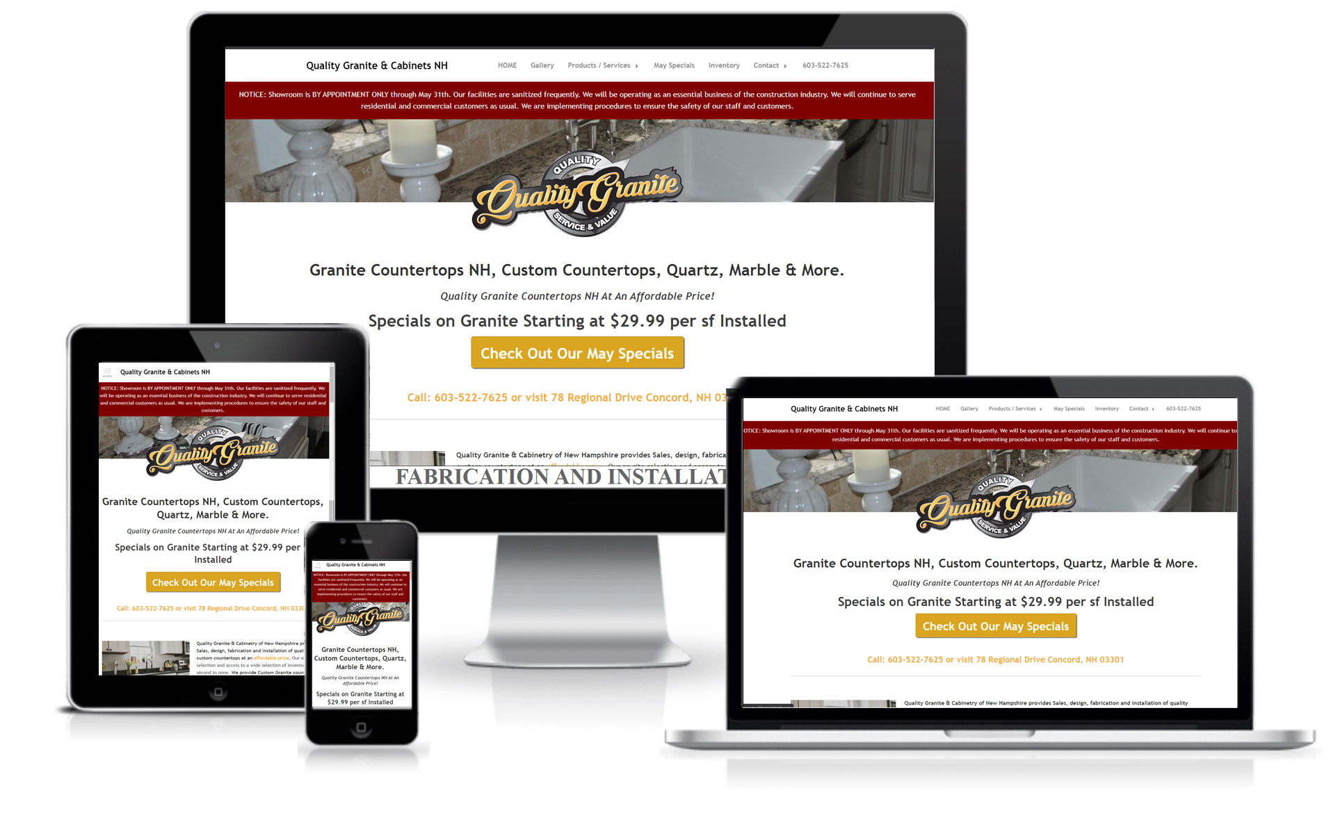 Countertop Website Design & SEO from $59 - FireUps Countertop Marketing